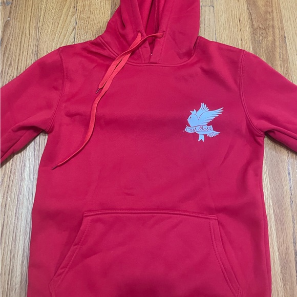 Tops | Lil Peep Red Hoodie | Poshmark